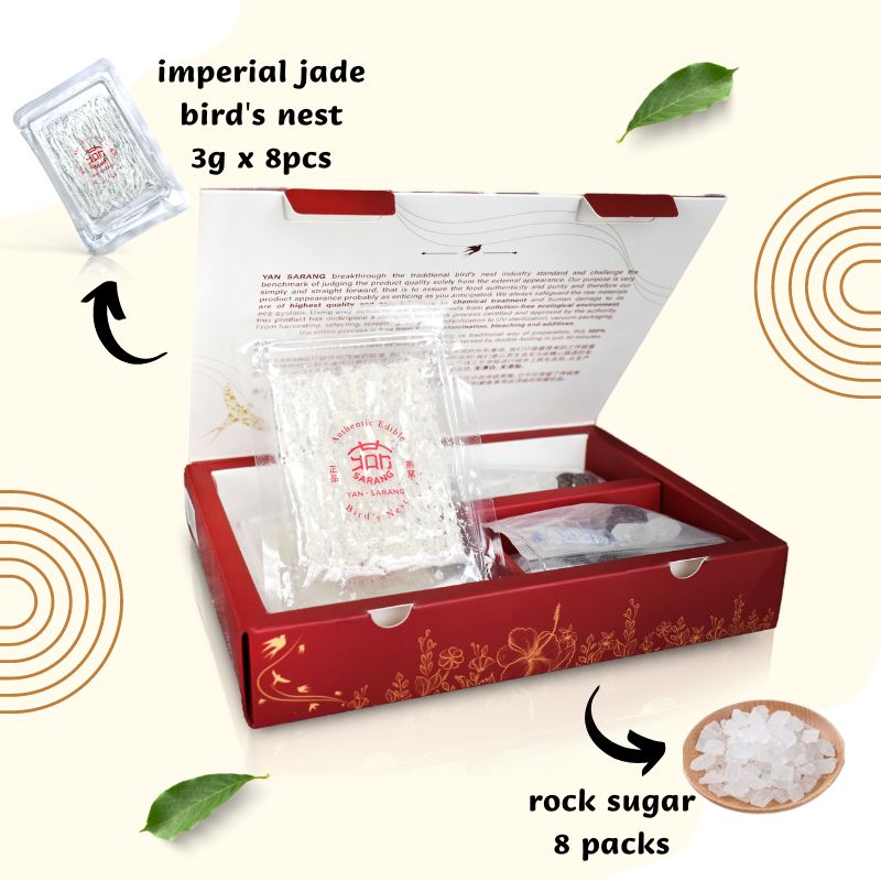 Imperial Jade Pure Edible Bird’s Nest 3g x 8pcs | Welcome to Yan Sarang